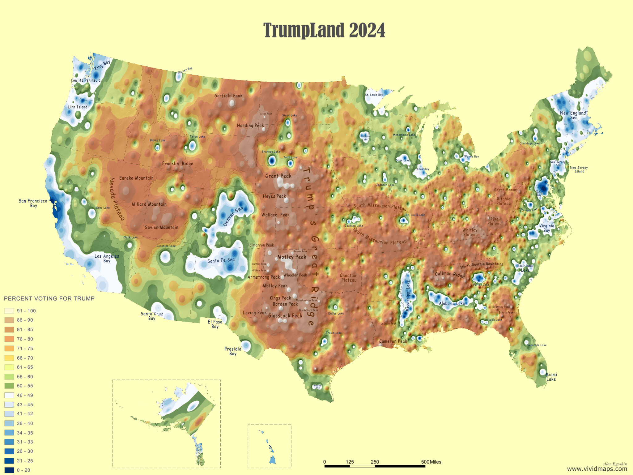Mountains vs Islands: Visualizing the 2024 Election as Physical ...
