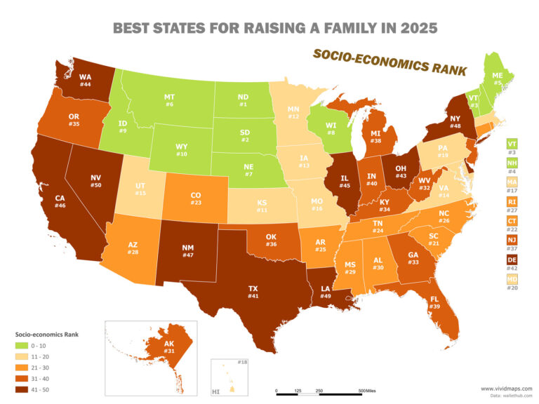 Best States for Raising a Family: A Comprehensive Analysis - Vivid Maps