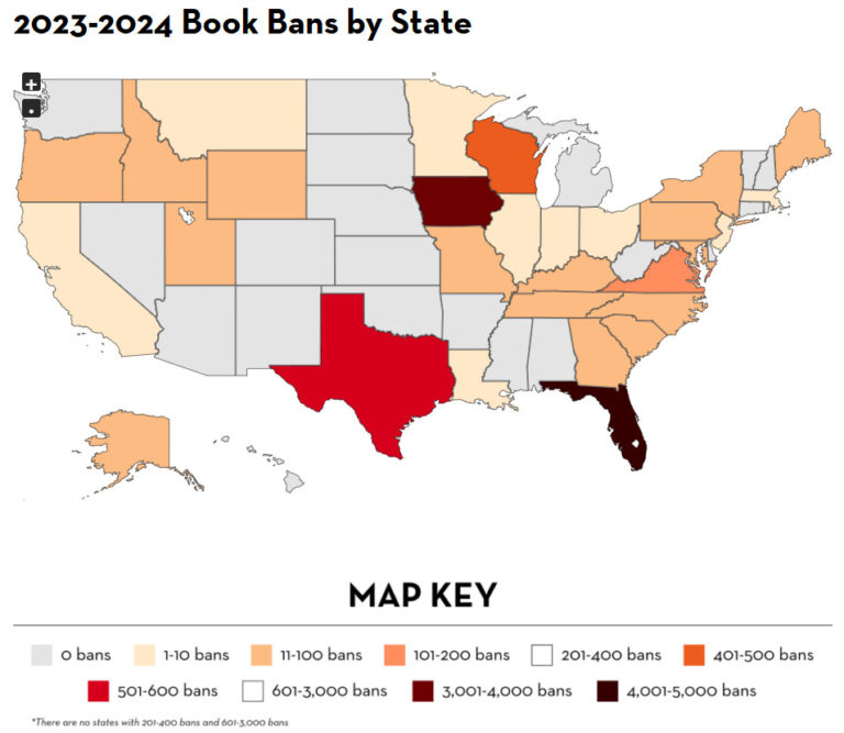 The Story Behind America's School Book Bans - Vivid Maps