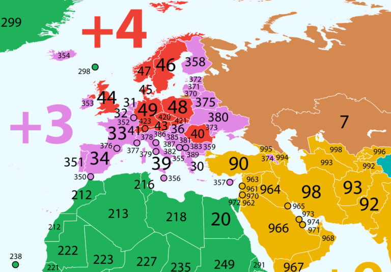 How International Phone Codes Map Our Connected World - Vivid Maps