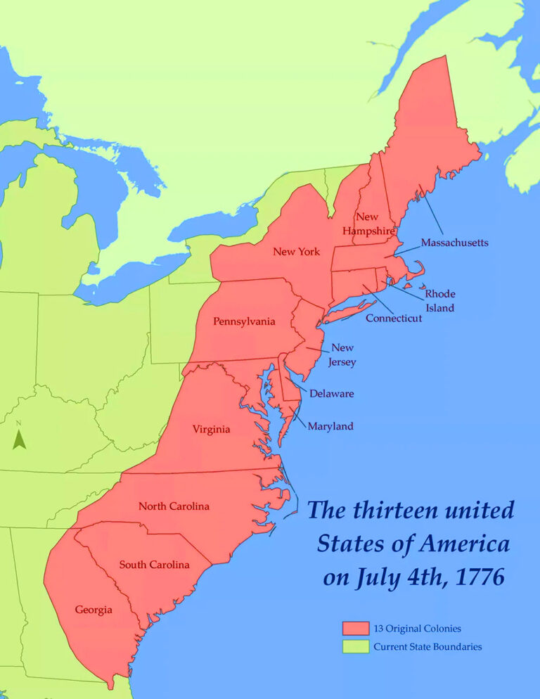 The United States on Its First Day: A Look at America in 1776 - Vivid Maps