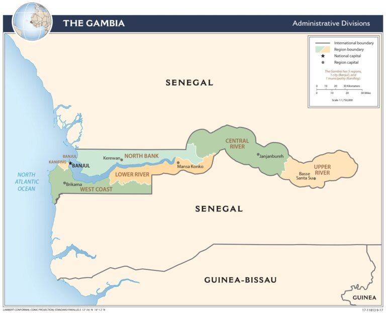 The Gambia – The World's Most Bizarrely Shaped Country - Vivid Maps