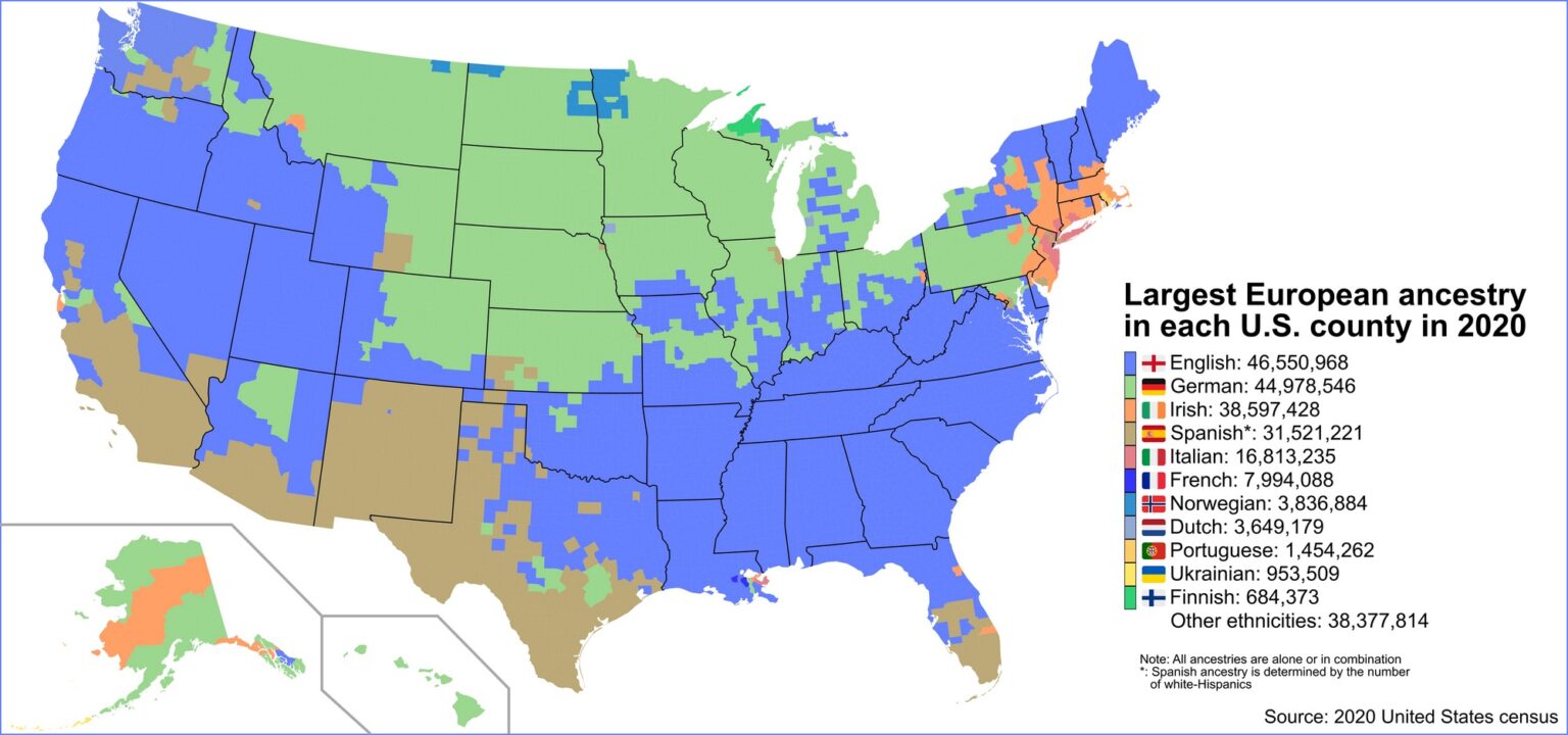 European Heritage Across America: Mapping Ancestry Patterns - Vivid Maps