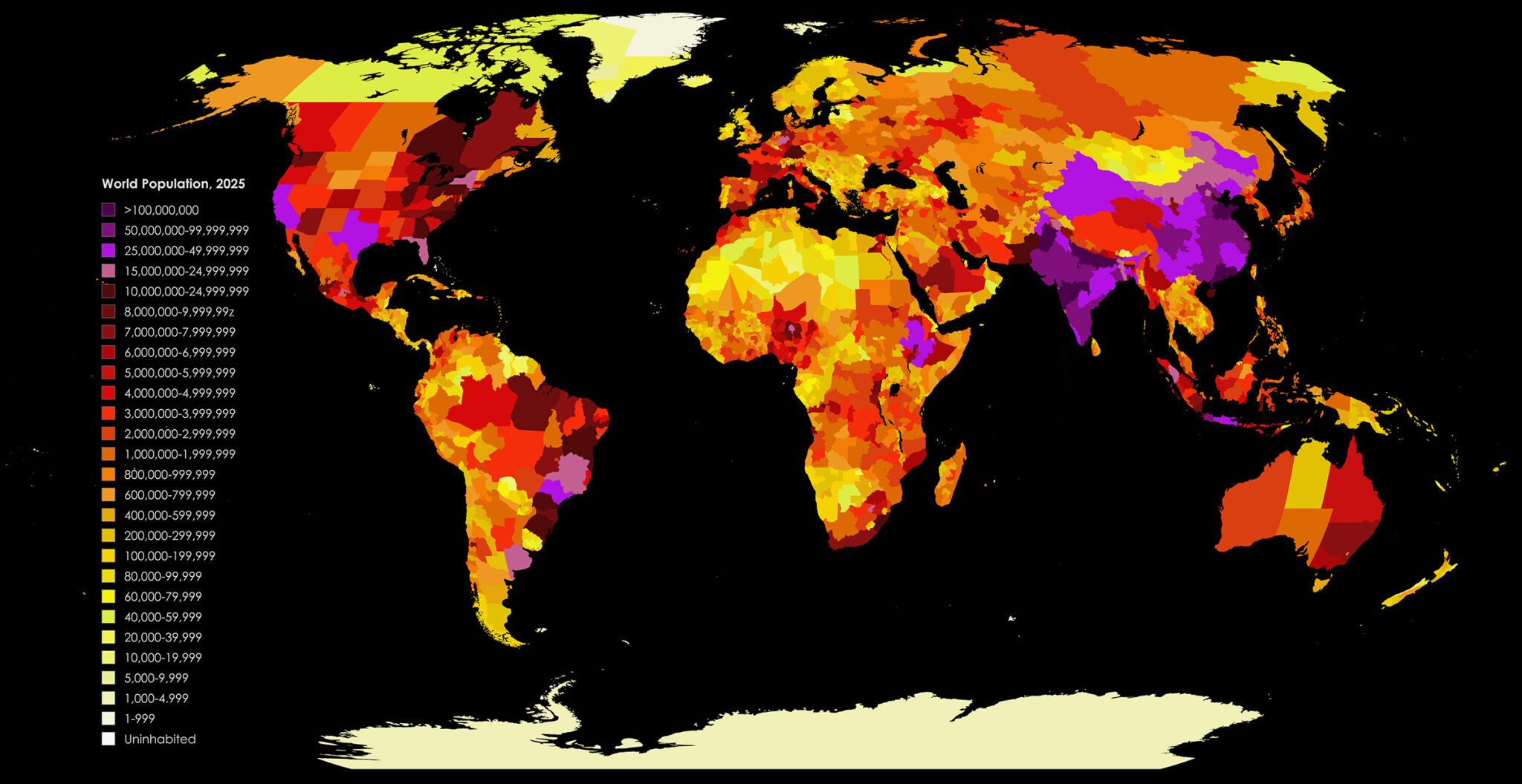 Most Populated Subdivisions in the World - Vivid Maps