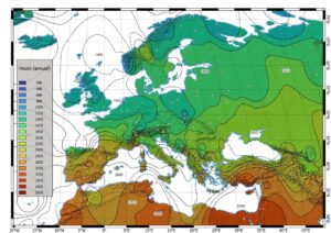 Europe’s Sunshine Map - Vivid Maps