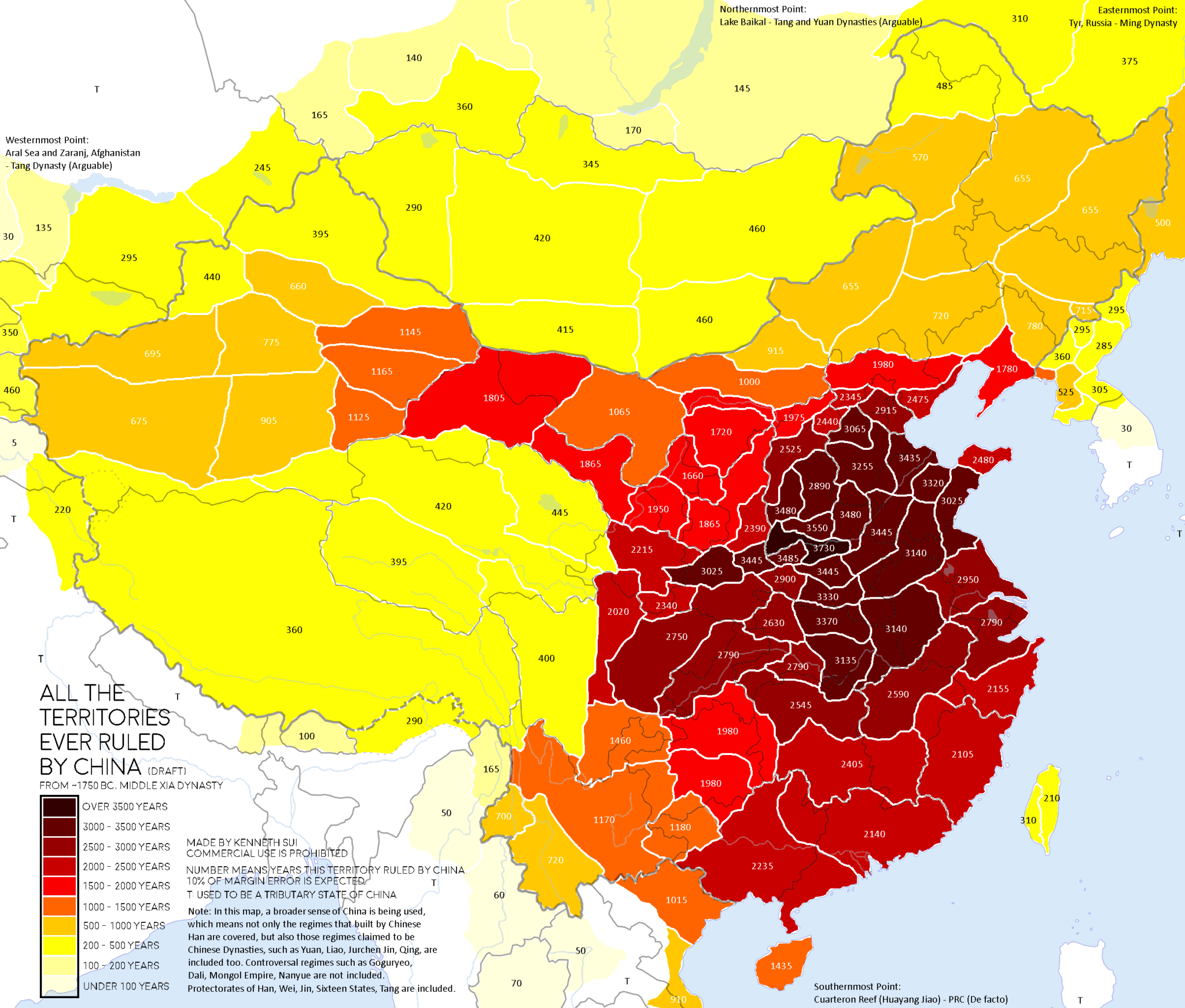 How China's Territory Changed Over 3,000 Years Mapped - Vivid Maps