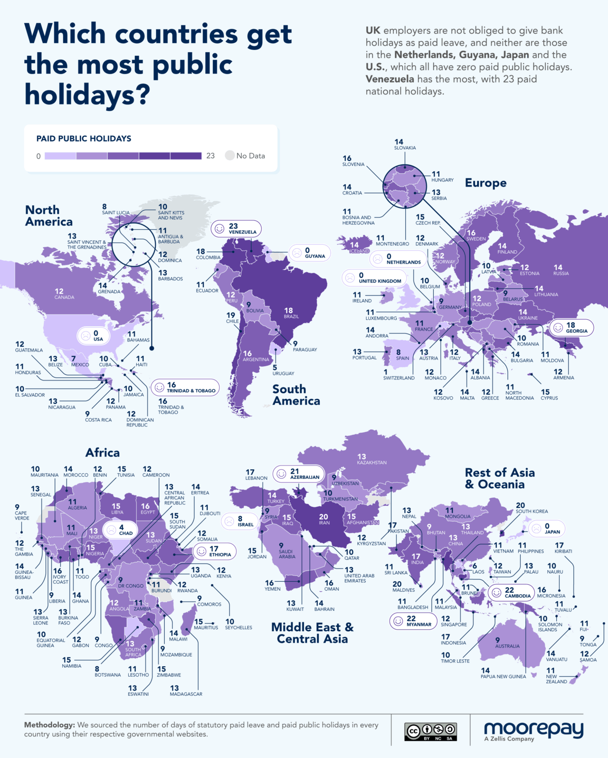 How Paid Vacation Varies Around the World - Vivid Maps