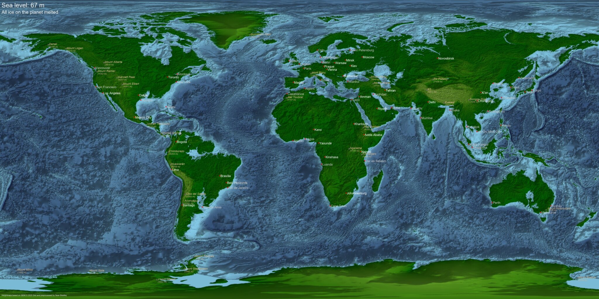 When All the Ice Melts — and When the Oceans Disappear - Vivid Maps