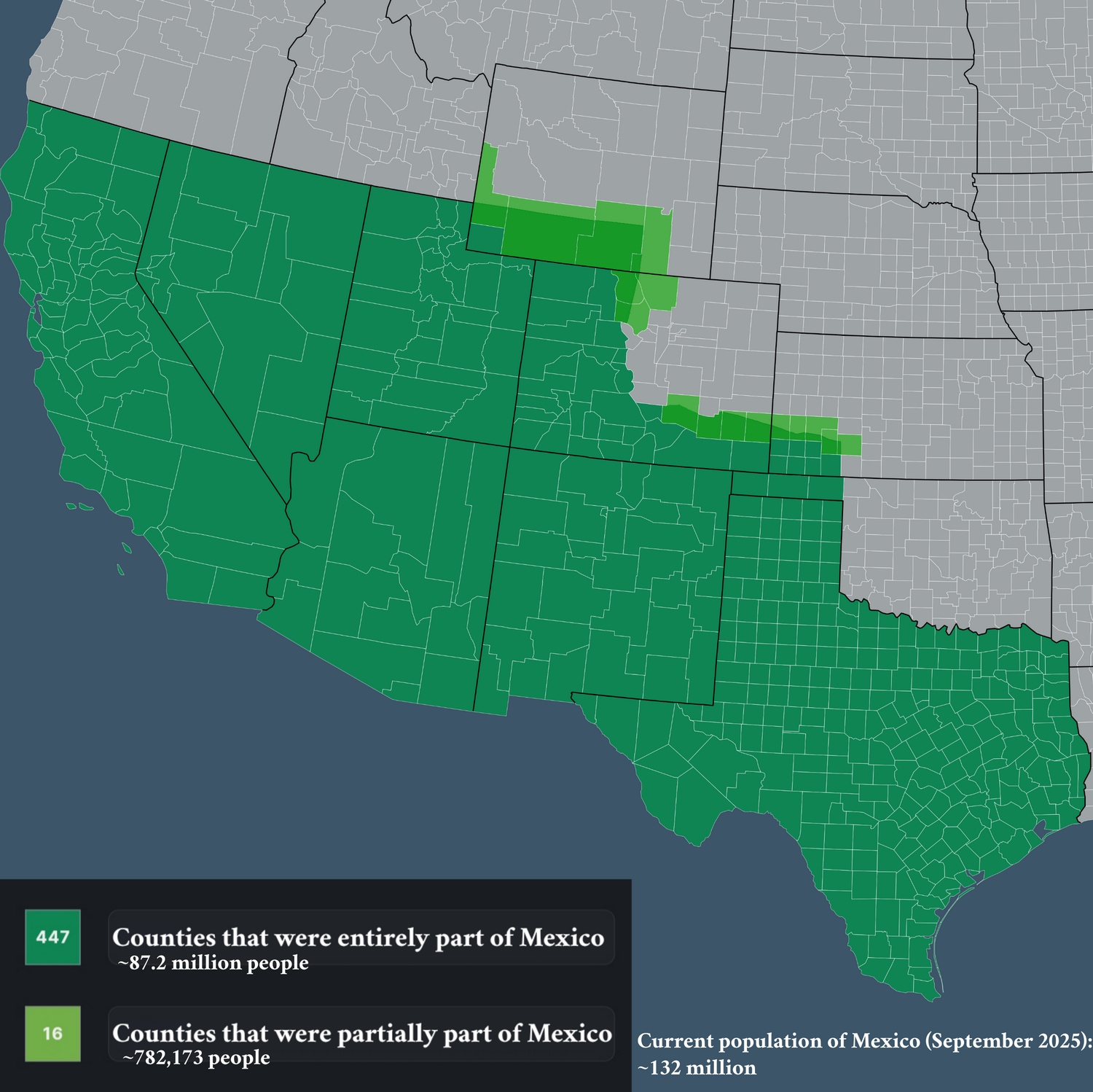 447 U.S. Counties That Used to Be Mexico - Vivid Maps