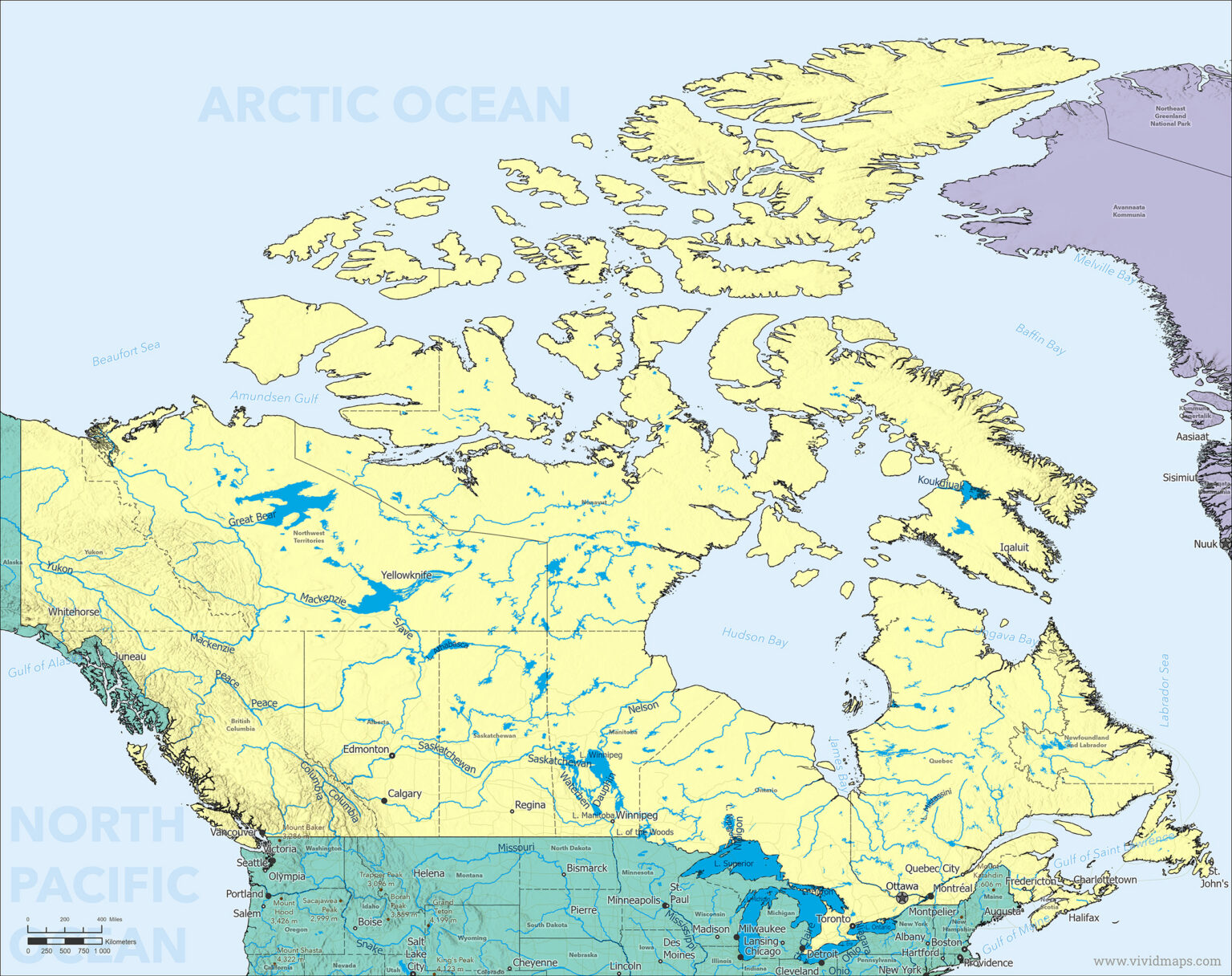 Map of Canada - Vivid Maps