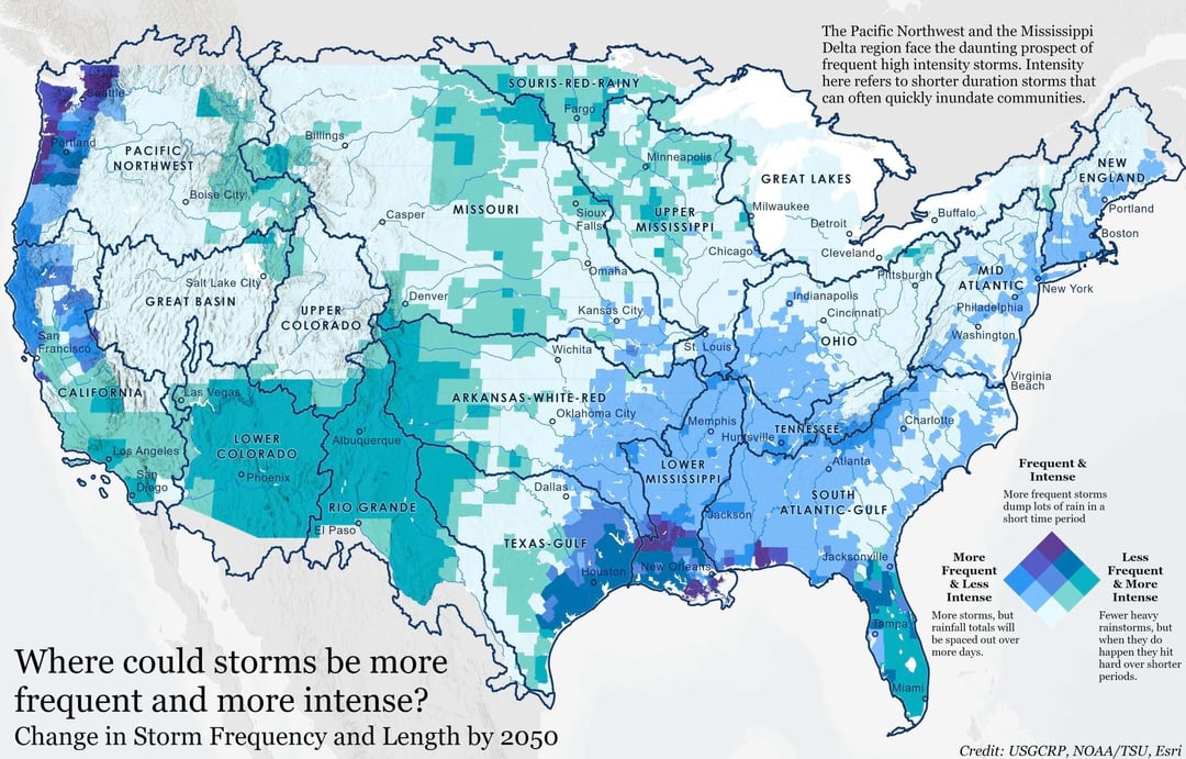 Where Will It Rain More (and Less) by 2050? - Vivid Maps