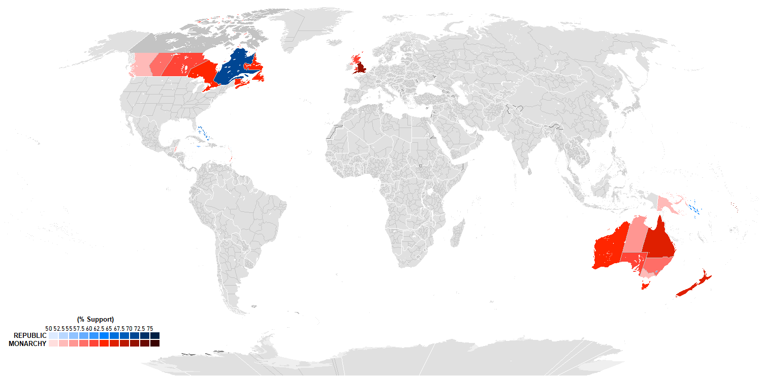 Mapping Monarchy Support Across 15 Commonwealth Realms - Vivid Maps