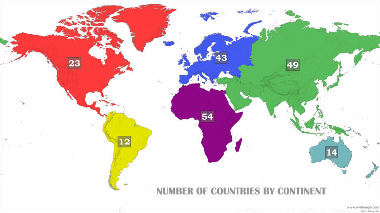 How Many Countries Does Each Continent Have? - Vivid Maps